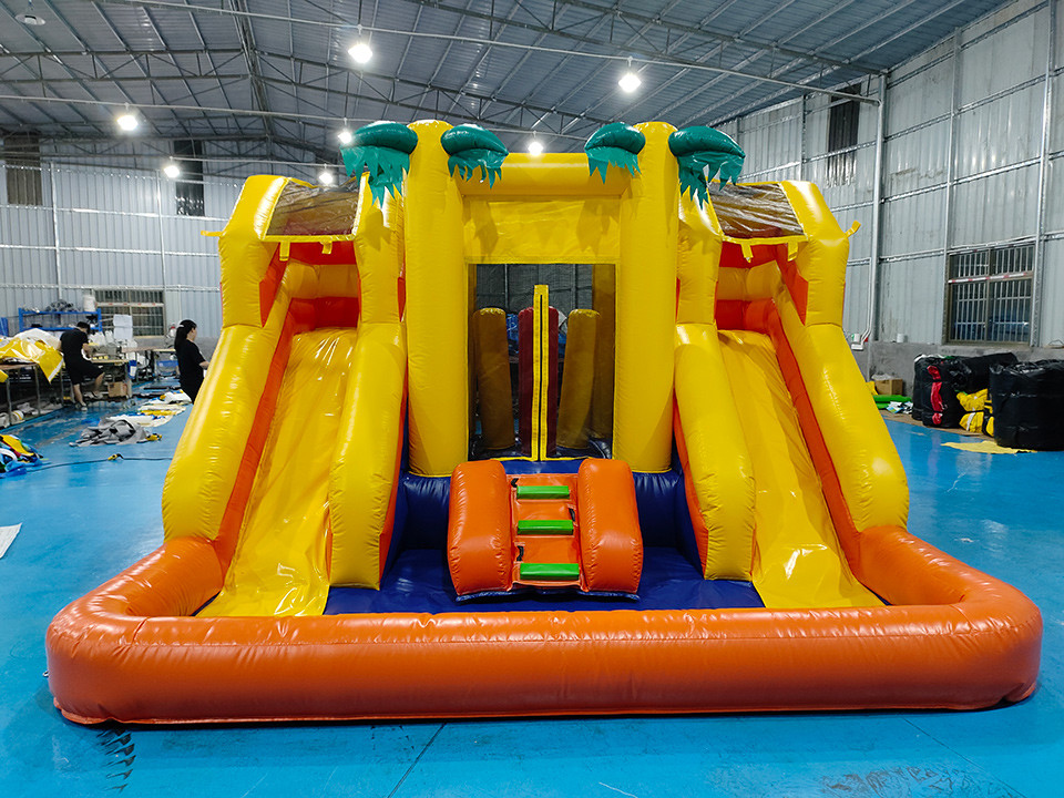 PVC 4x4x3m Inflatable Combos Little Bounce House Kids Bouncy Castle ...