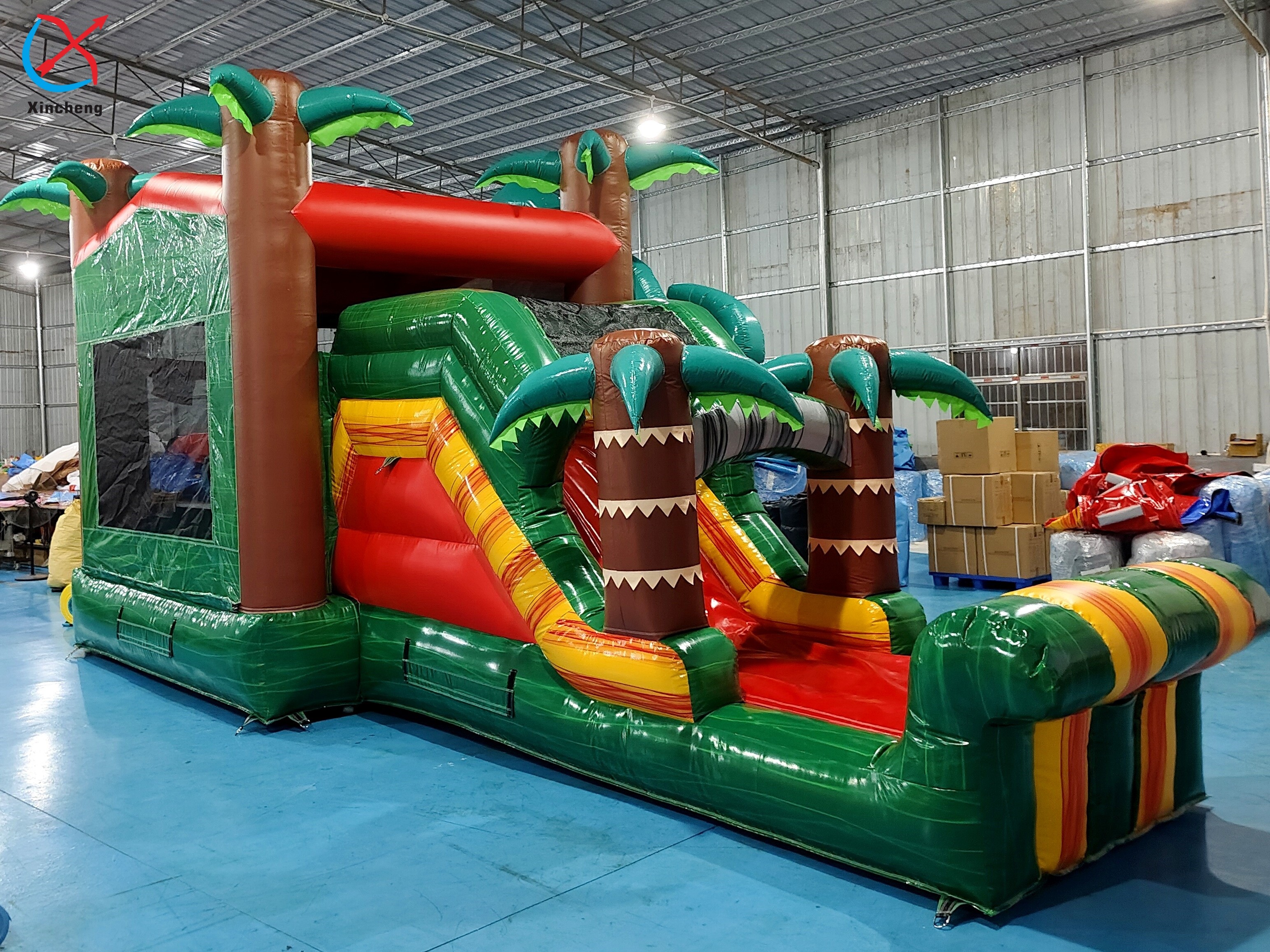 Factory Commercial Inflatable Coconut Trees Nature Themed Jumping Castle